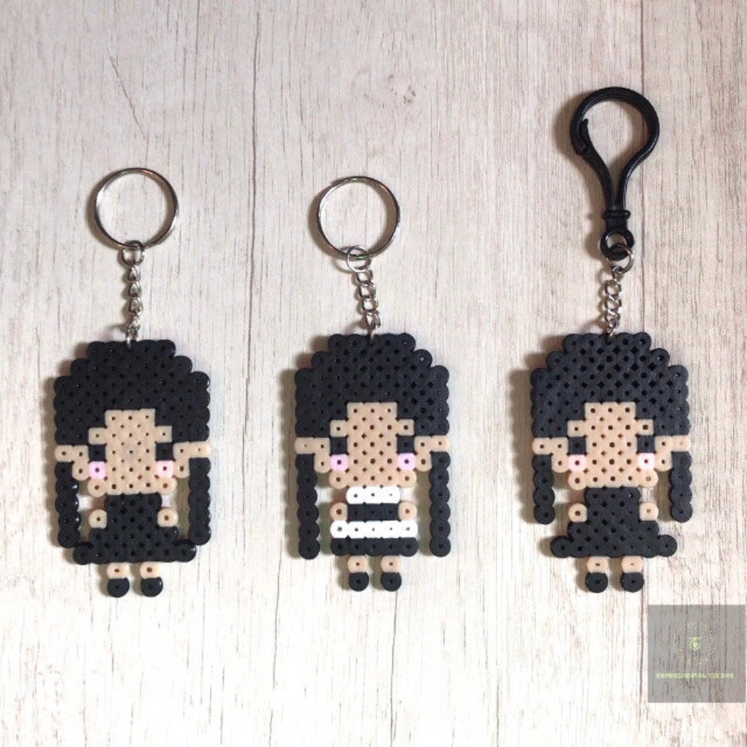 Wednesday Perler Sprites Full Set , Gothic Girl Perler Beads, Hama ...