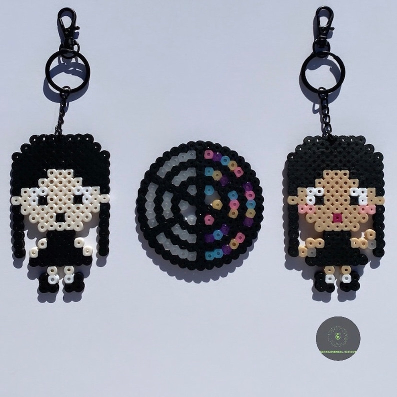 Wednesday Perler Sprites , Handmade Perler Beads , Gothic Girl Pixel ...