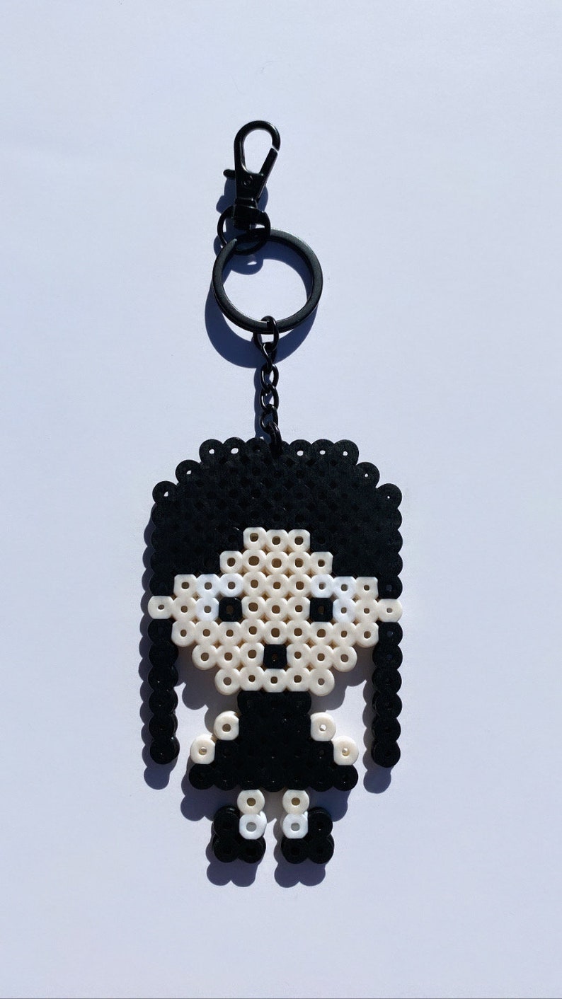 Wednesday Perler Sprites , Handmade Perler Beads , Gothic Girl Pixel ...