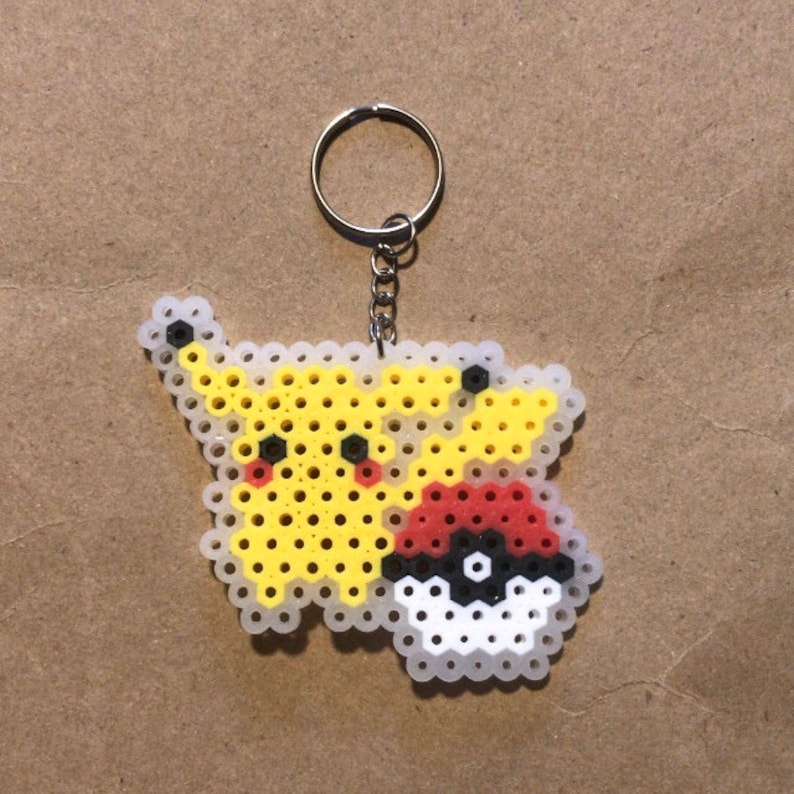 Pokémon Perler Bead Keychain , Handmade Pokémon Perler Sprite , Pixel ...