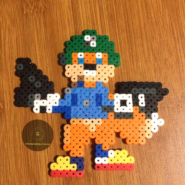 Conker the Squirrel Perler Bead Stand , Kandi Necklace , Perler Beads ...