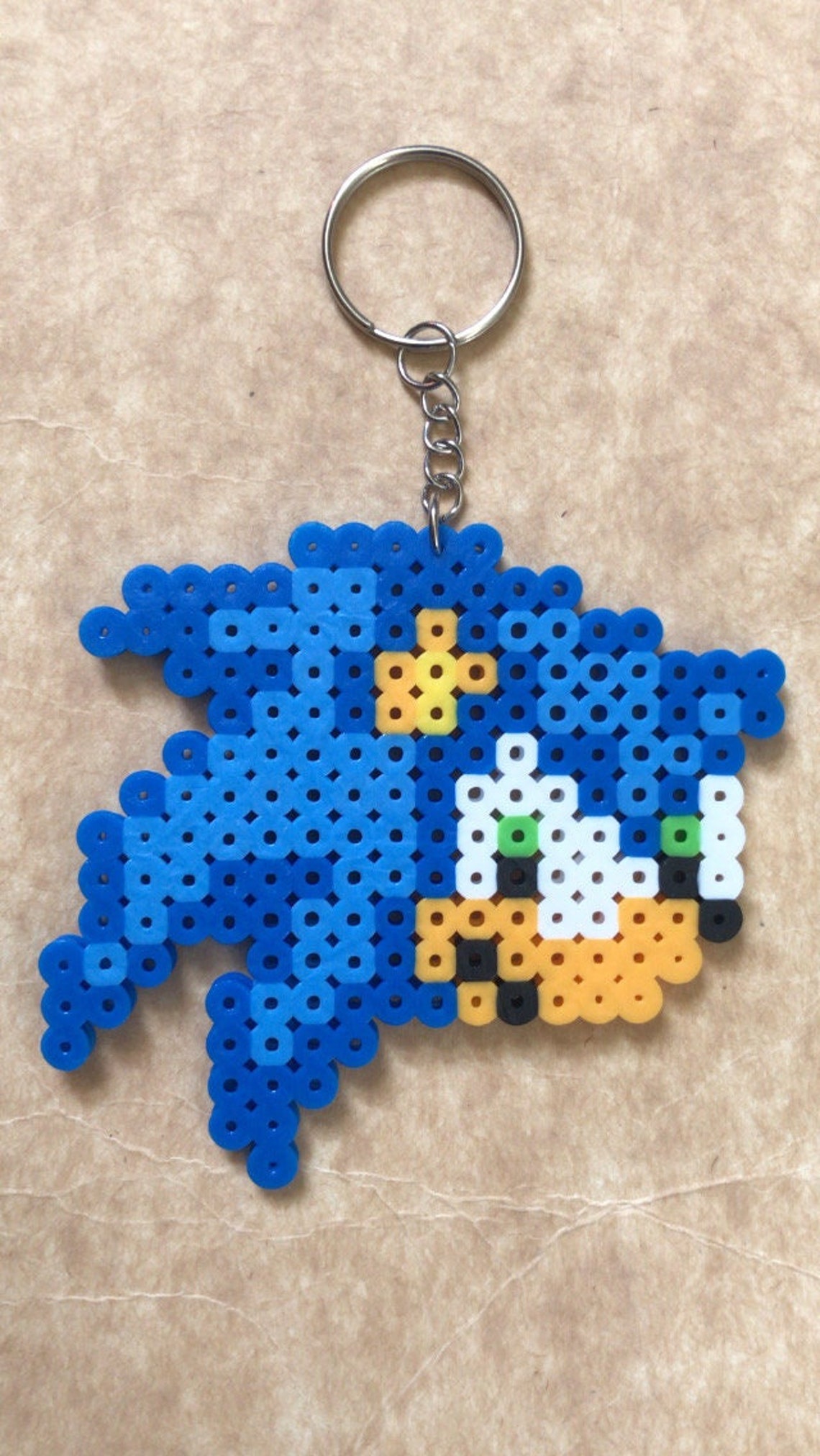 Perler Beads - Blue Hedgehog - Handmade Pixel Art - Hama Beads ...