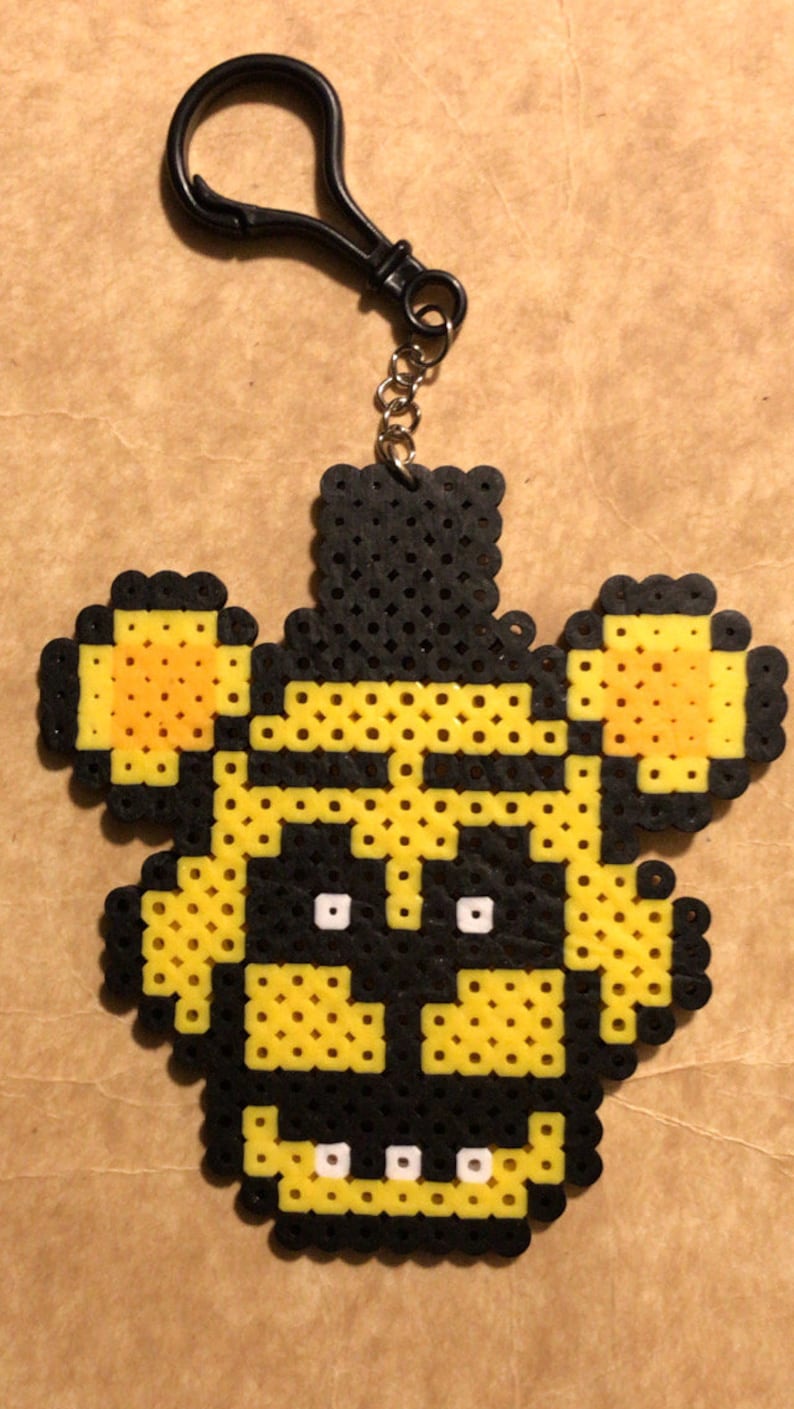 Handmade FNAF Perler Beads , Five Nights at Freddys Bag Clips ...