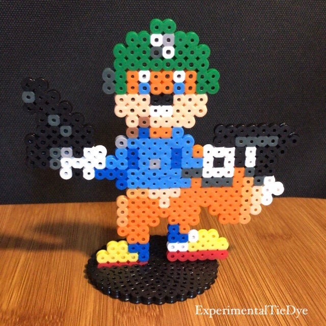 Conker the Squirrel Perler Bead Stand , Kandi Necklace , Perler Beads ...
