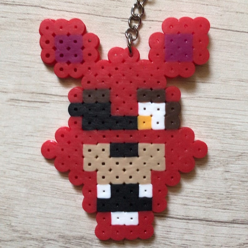 FNAF Perler Beads , Fuse Bead Keychains, Handmade Pixel Art , FNAF ...
