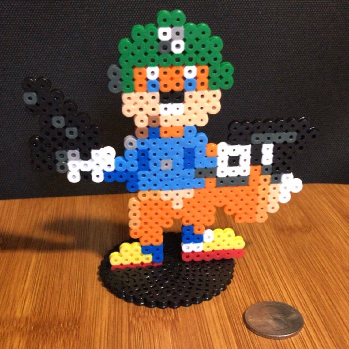 Conker the Squirrel Perler Bead Stand , Kandi Necklace , Perler Beads ...