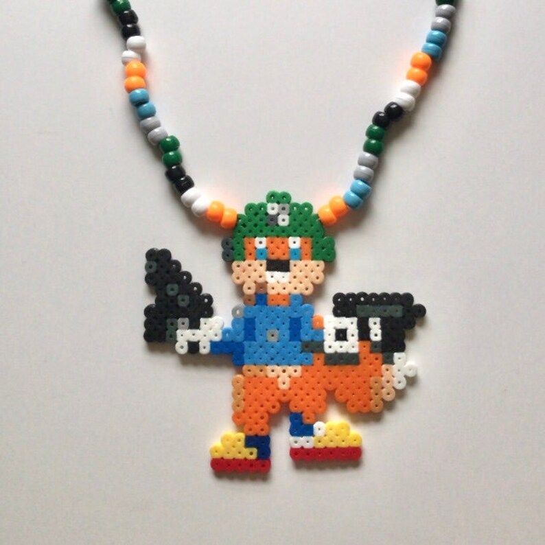 Conker the Squirrel Perler Bead Stand , Kandi Necklace , Perler Beads ...