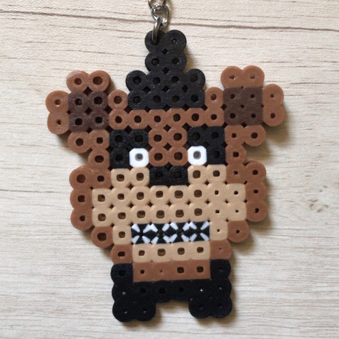 FNAF Perler Beads, llaveros de cuentas de fusibles, arte de píxeles ...