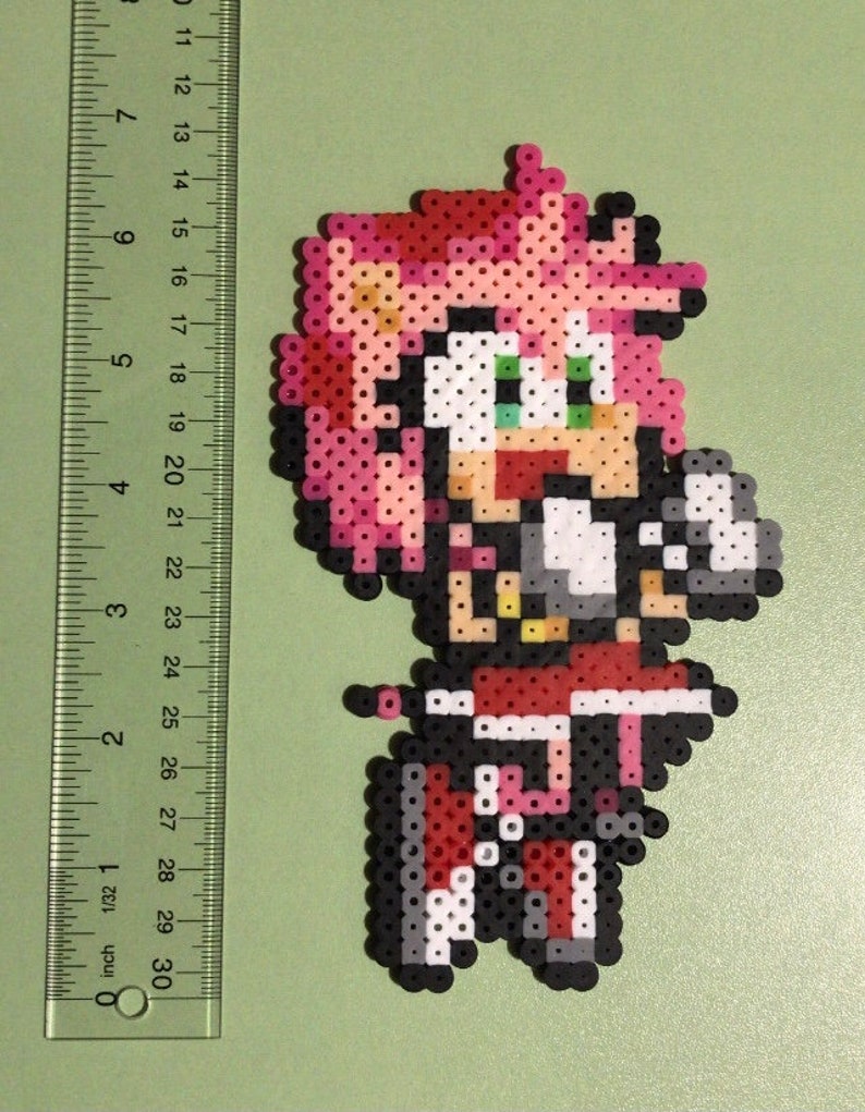 Pink Hedgehog Perler Bead Kandi Necklace, Rave Festival Wearable Art - Etsy