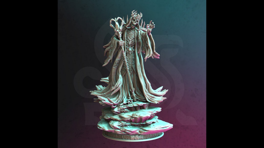Ancient Lich Kelathar the Immortal DM Stash 3D Resin Printed Dnd ...