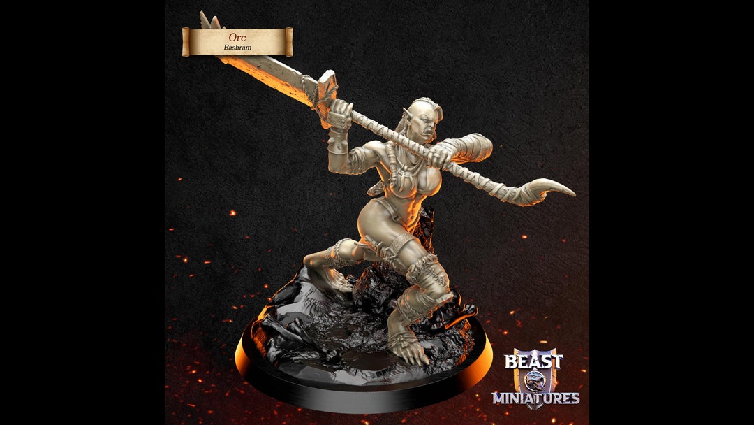 Urzul Pinup/nsfw Female Orc Beast Miniatures 3D Resin Printed dnd,warrior,fighter,battlerpg,3d ...