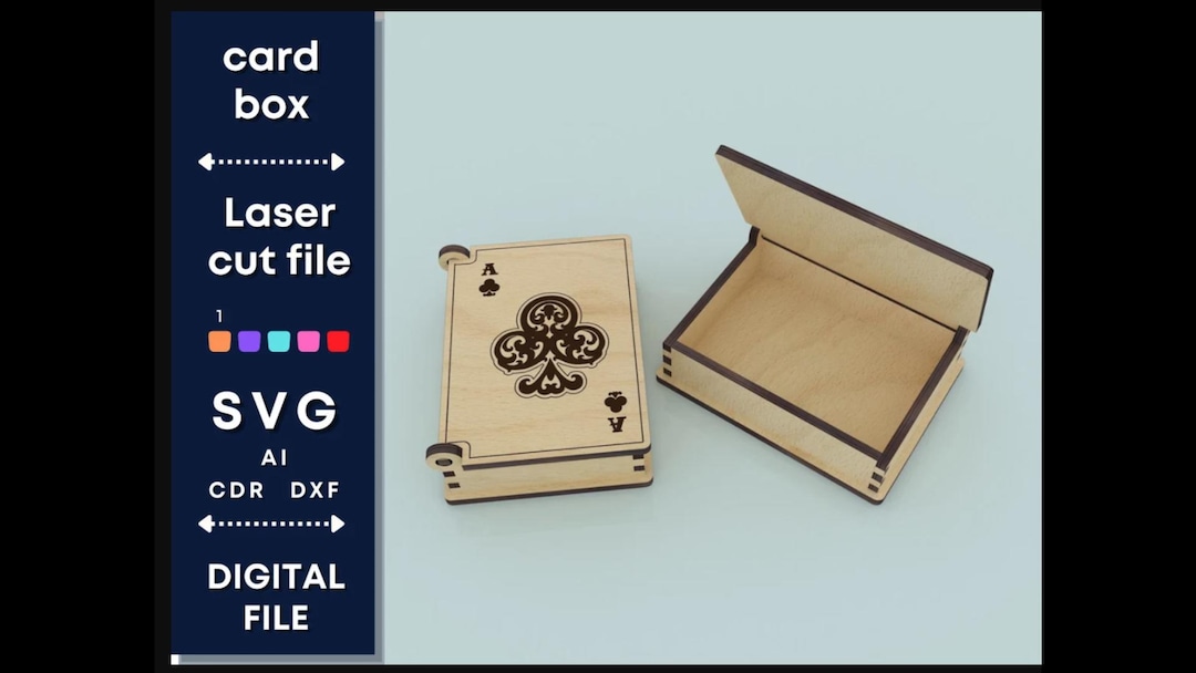 Laser Cut Card Deck Box Vector File: CNC Ready (digital Download) - Etsy