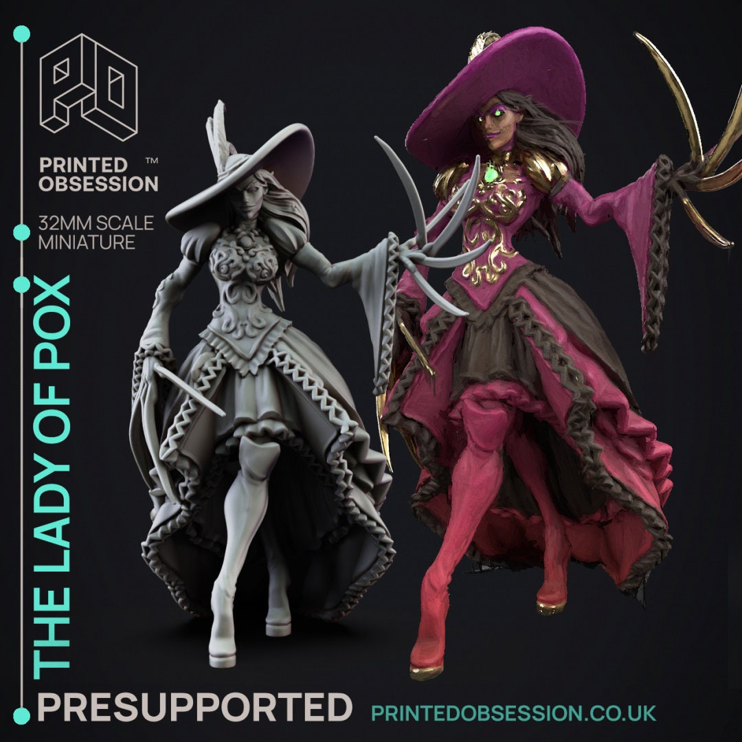 Lady of Pox Miniature: 3D Resin Art for Dnd, RPG, Wargaming - Etsy