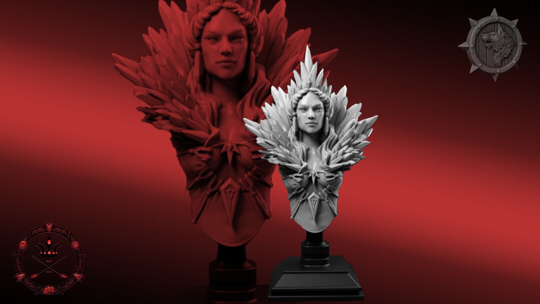 Helga the Frost Witch Bust Whitewerewolf Tavern 3D Resin Print ...