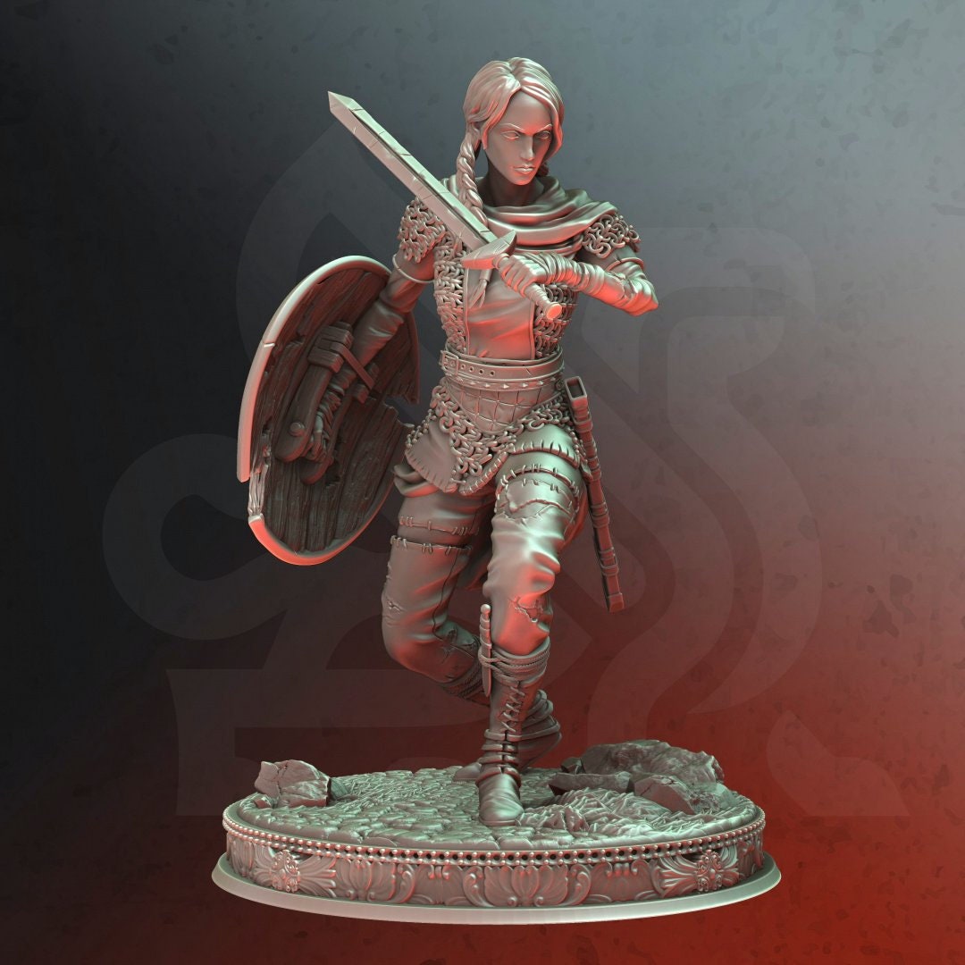 Freya the Fearless Fighter DM Stash 3D Print,dnd,rpg,gloomhaven,catan ...