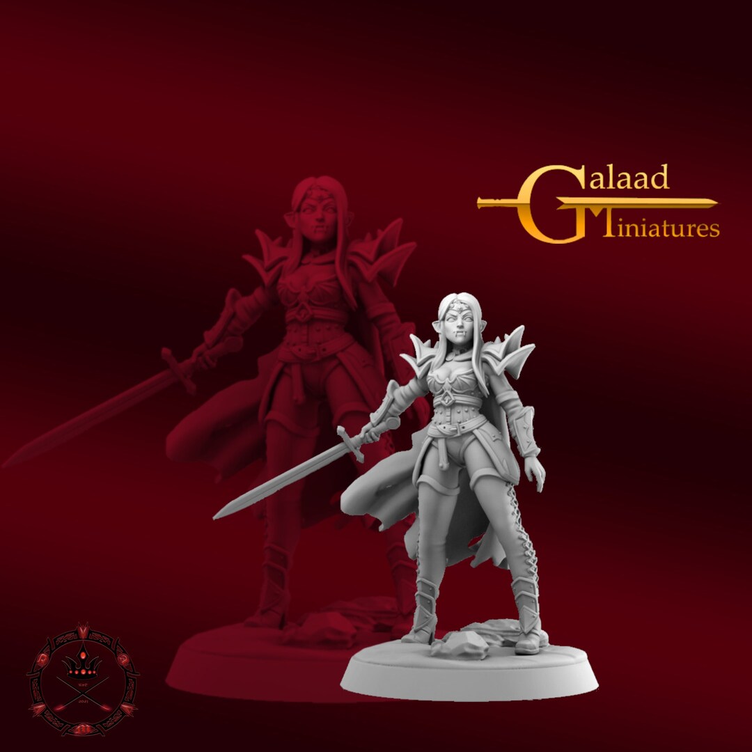 Female Vampire Galaad Miniatures 3D Resin Printedunpainted,3d Printed ...