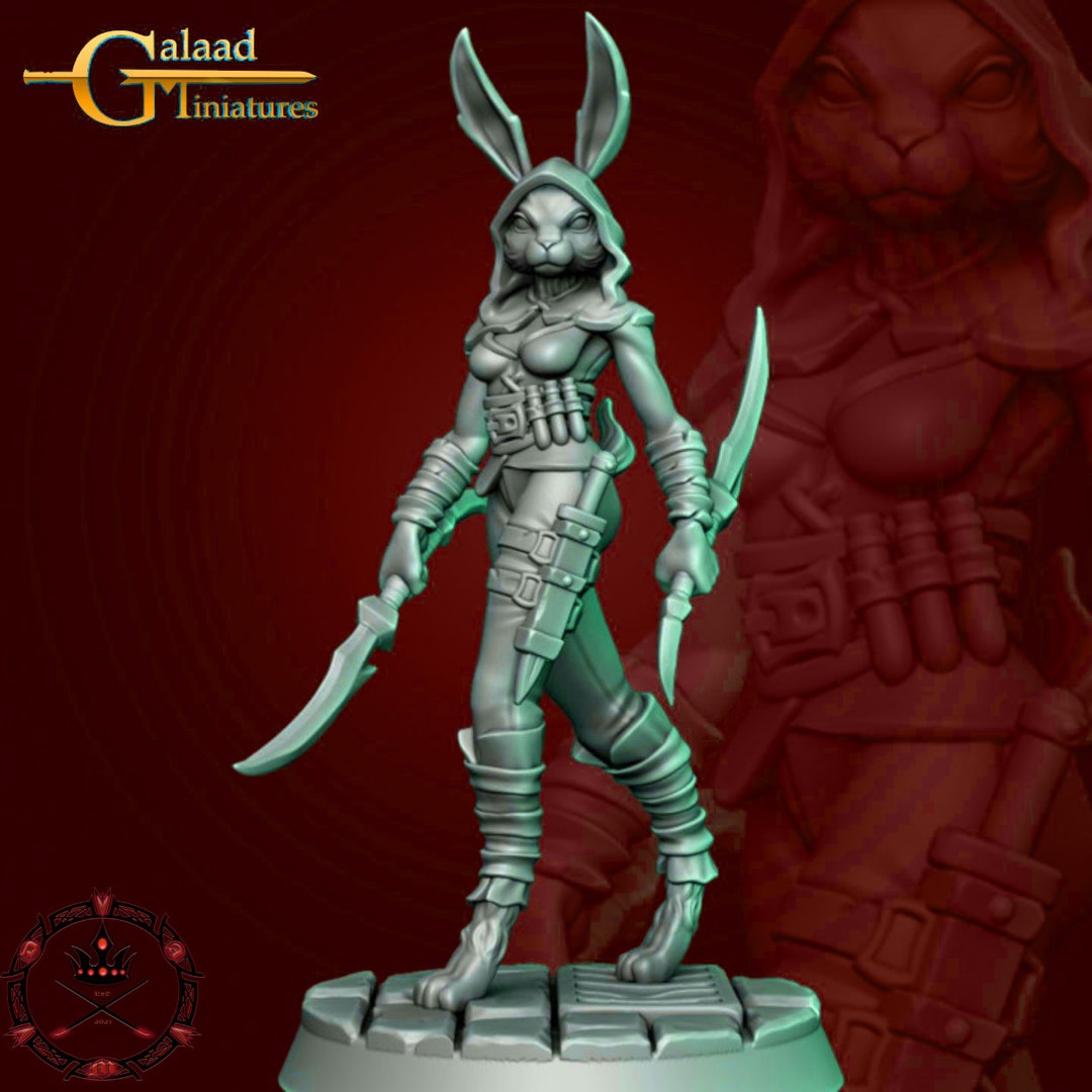 Sofia the Bunny Rogue | Galaad Miniatures | 3D Resin Art | Gloomhaven,catan,dnd,wargaming,rpg ...