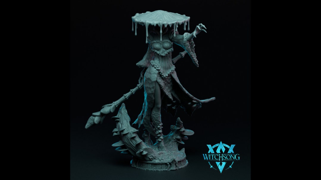 The Fungal Queen Witchsong Miniatures 3D Resin Print Gloomhaven,pathfinder,dnd,paintable ...