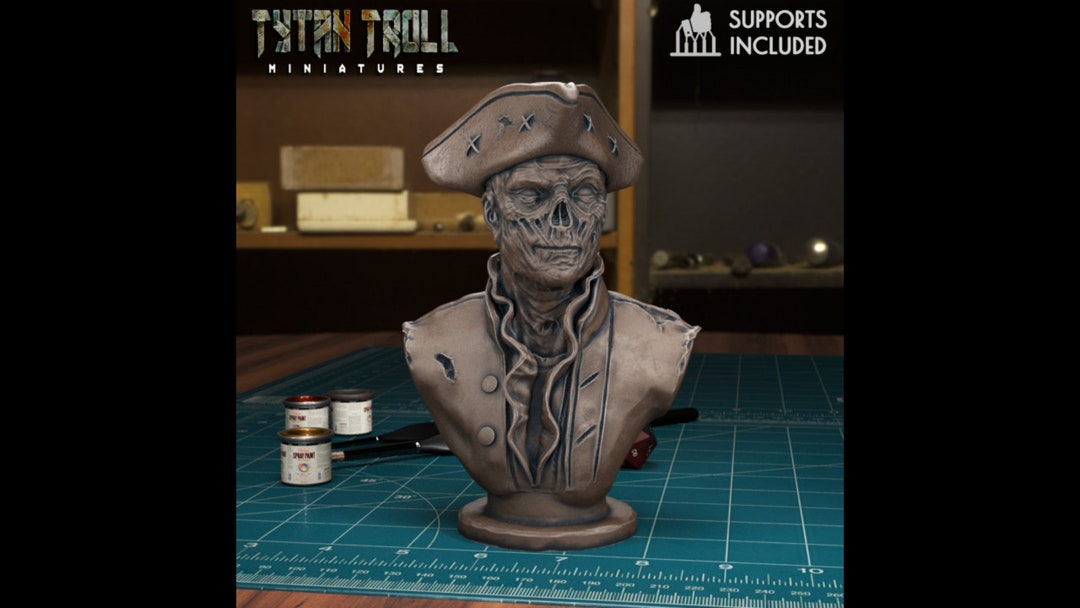 John Hancock Fallout 4 Fan Art Bust Tytantroll Miniatures 3D Resin ...