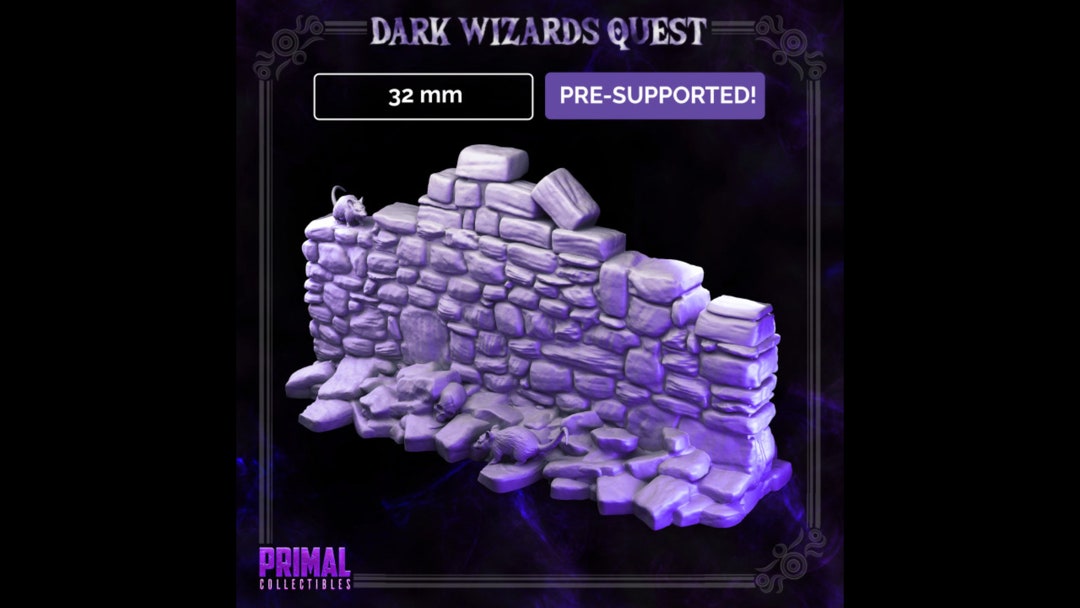 Stone Barrier Terrain Primal Collectables Dnd,scenery,props,gloomhaven ...