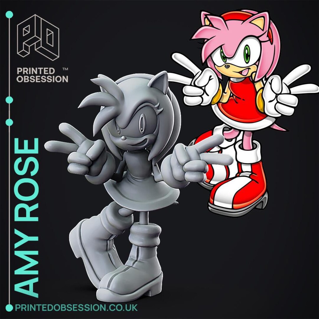 Archivo STL 3D de Amy Rose: Miniatura para juegos de mesa (Descarga ...