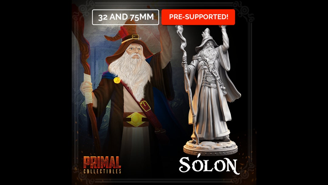 Solon the Wise Primal Collectables 3D Resin Printed Dnd, , RPG, TTRPG ...
