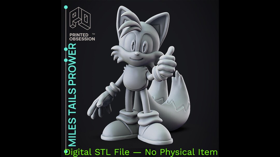 Tails 3D Model STL File: Tabletop RPG Miniature (digital Download - Etsy
