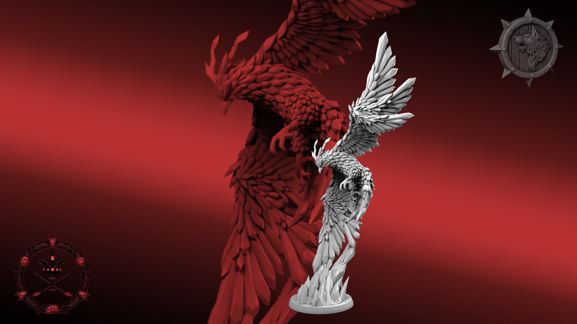 Ice Phoenix White Werewolf Tavern 3D Resin Printed - Etsy