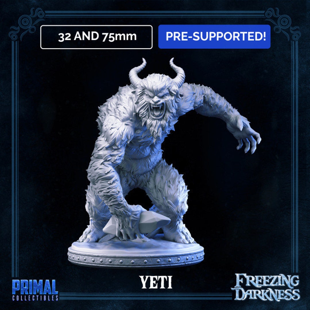 Yeti Boss Primal Collectables 3D Resin Print,dnd,gloomhaven,rpg ...