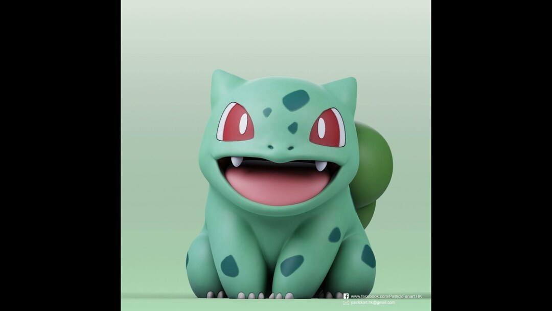 Bulbasaur Happy Pokemon Fan Art 3D Resin Print Grass,dnd,pocket Monster ...