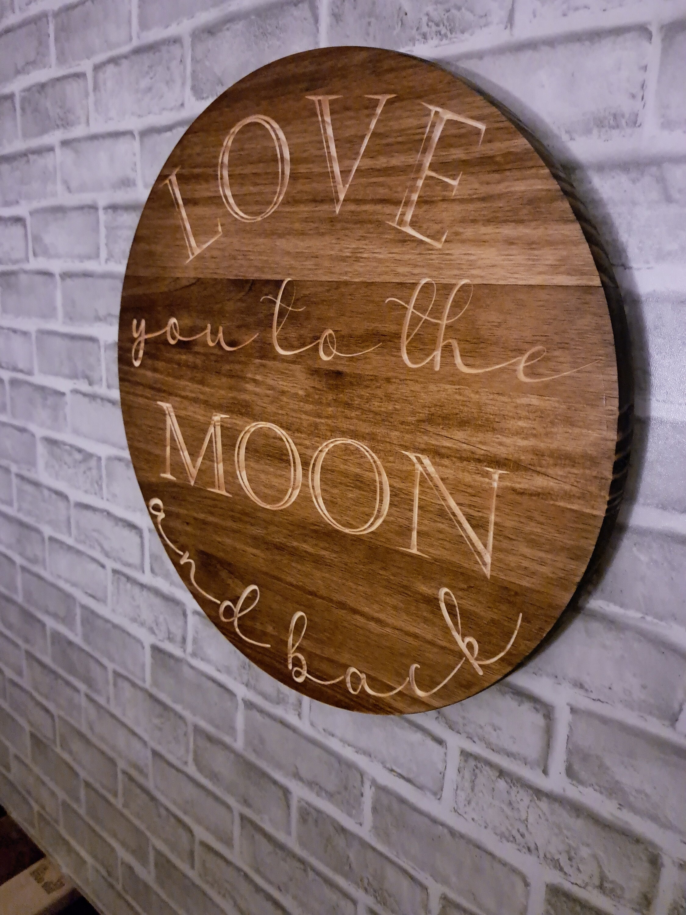 To the Moon and Back Wood Sign - Etsy