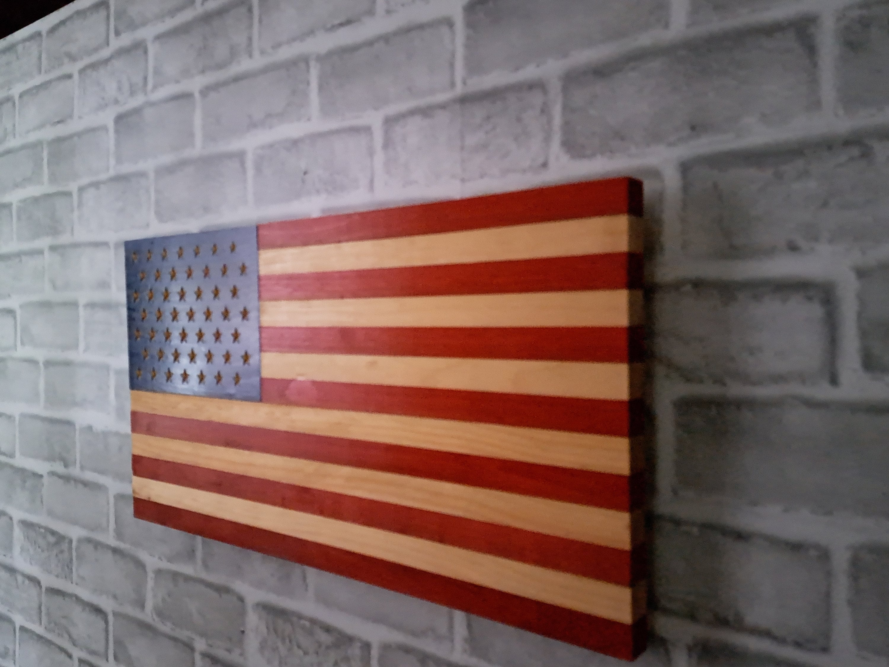 Handmade Wooden American Flag - Etsy