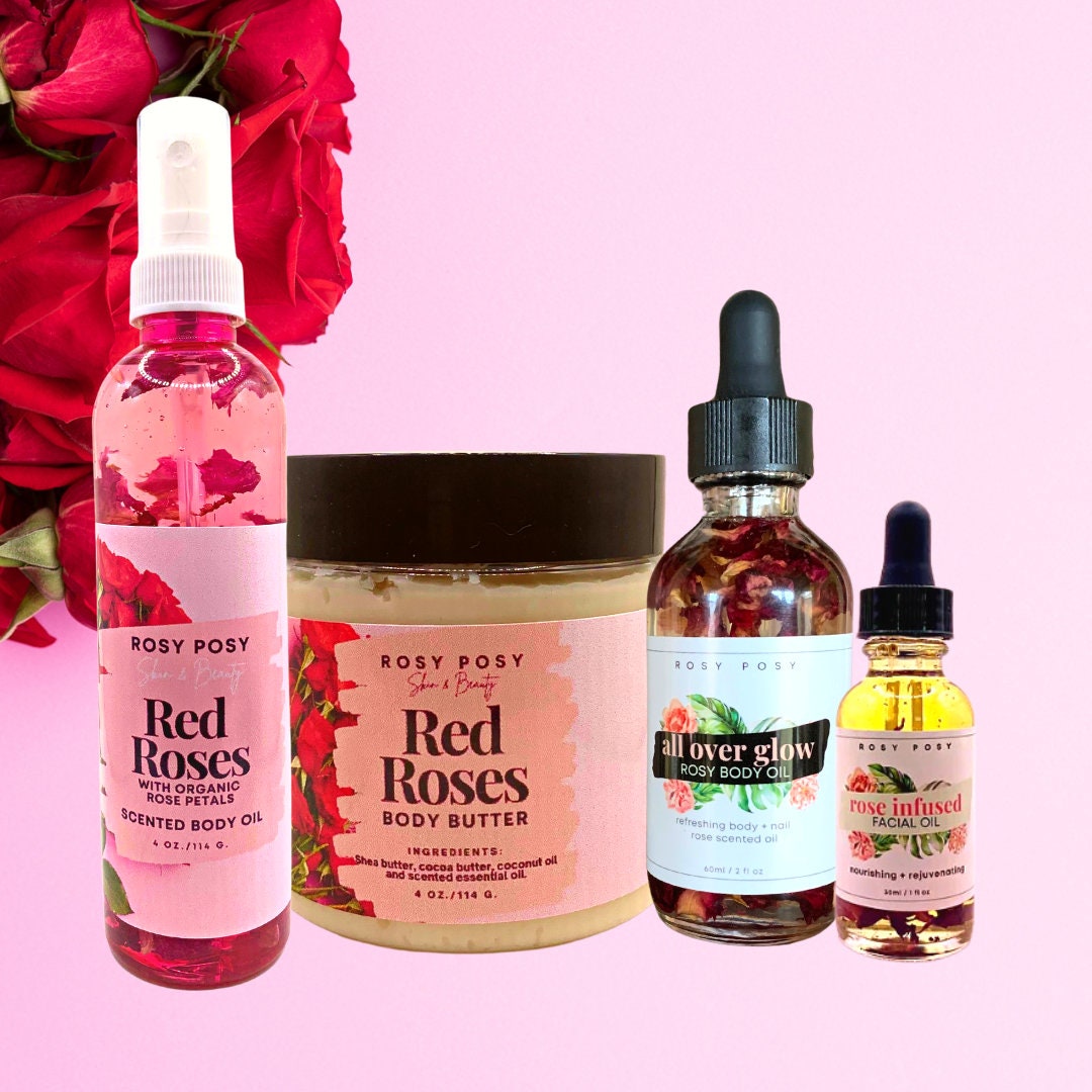 Red Roses Collection, 4 Oz. Rose Whipped Body Butter, 4 Oz. Rose ...