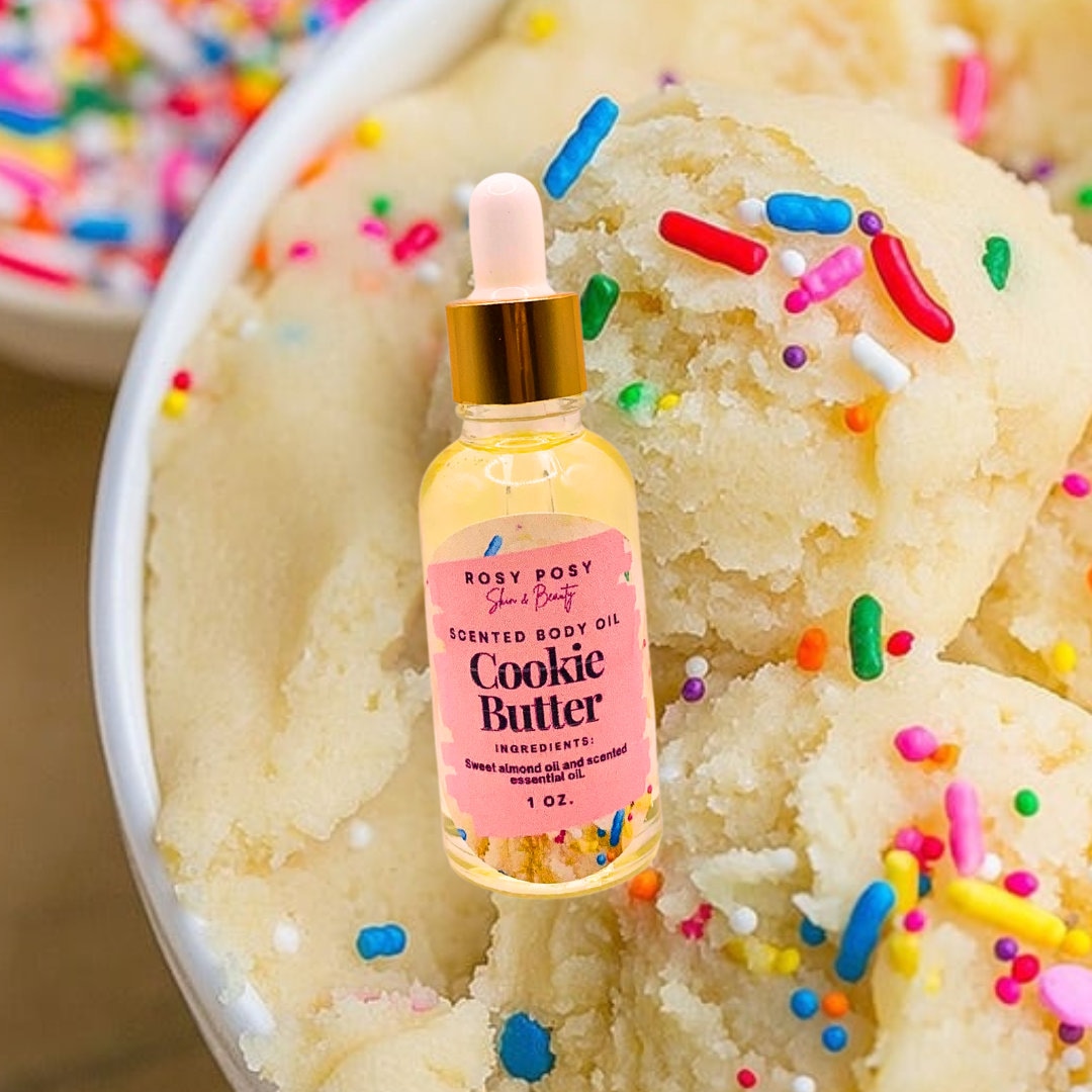 1 Oz. Cookie Butter Body Oil, Cookie Dough Scent, Sugar Cookie Dough ...