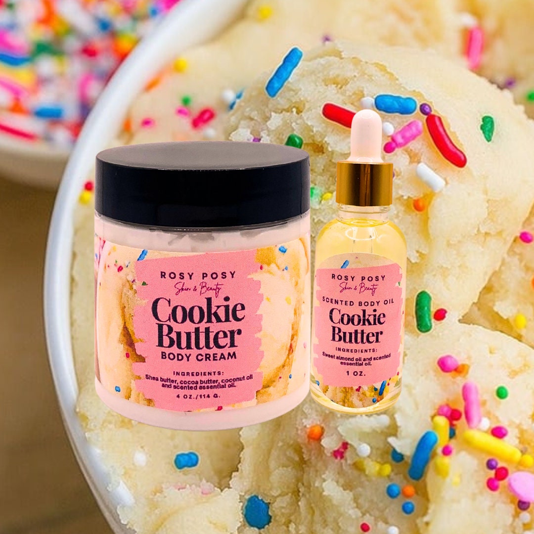 4 Oz. Cookie Butter Body Cream and 1 Oz. Cookie Butter Body Oil Bundle ...