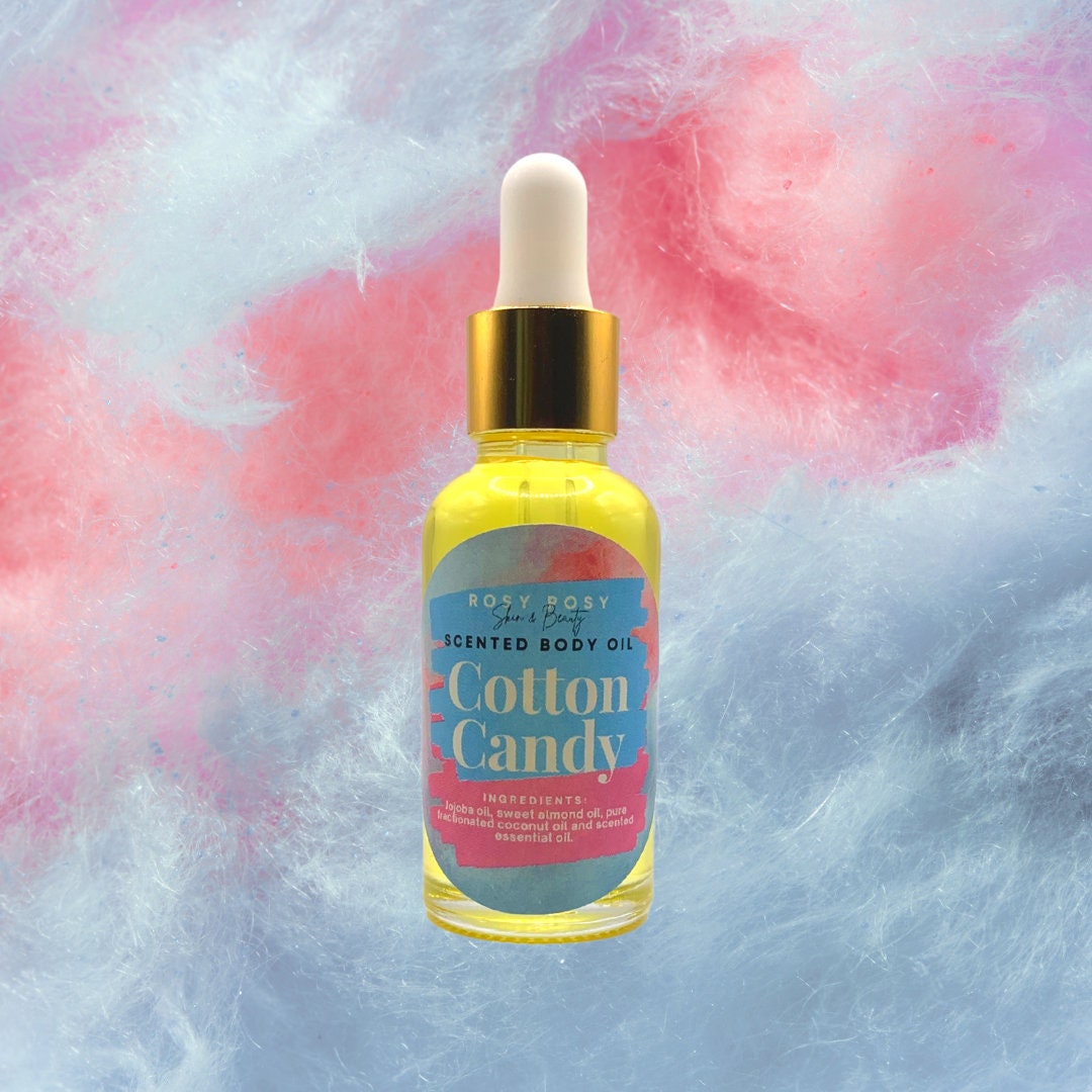 1 Oz. Cotton Candy Scented Body Oil, Cotton Candy Glow Oil, Hand Made ...