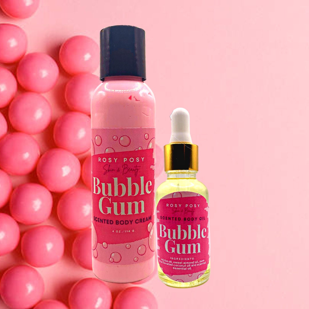 Bubble Gum Body Bundle- 4 Oz. Bubble Gum Body Cream & 1 Oz. Bubble Gum ...