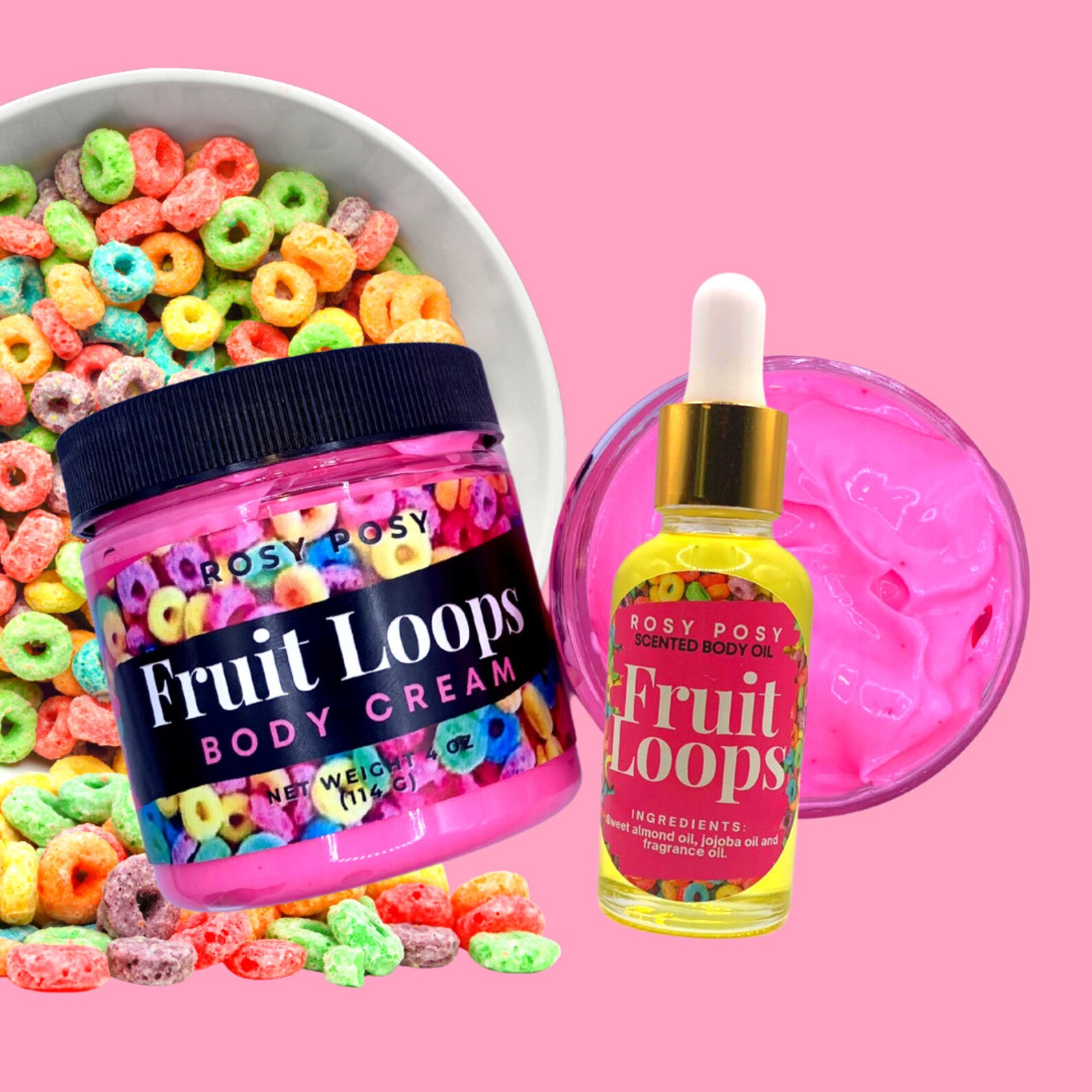 Fruit Loops Body Bundle 4 Oz. Fruit Loops Body Cream & 1 Oz. - Etsy