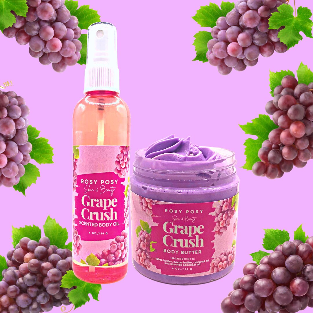 4oz. Grape Crush Bundle Whipped Body Butter and 4 Oz Spray Body Oil ...