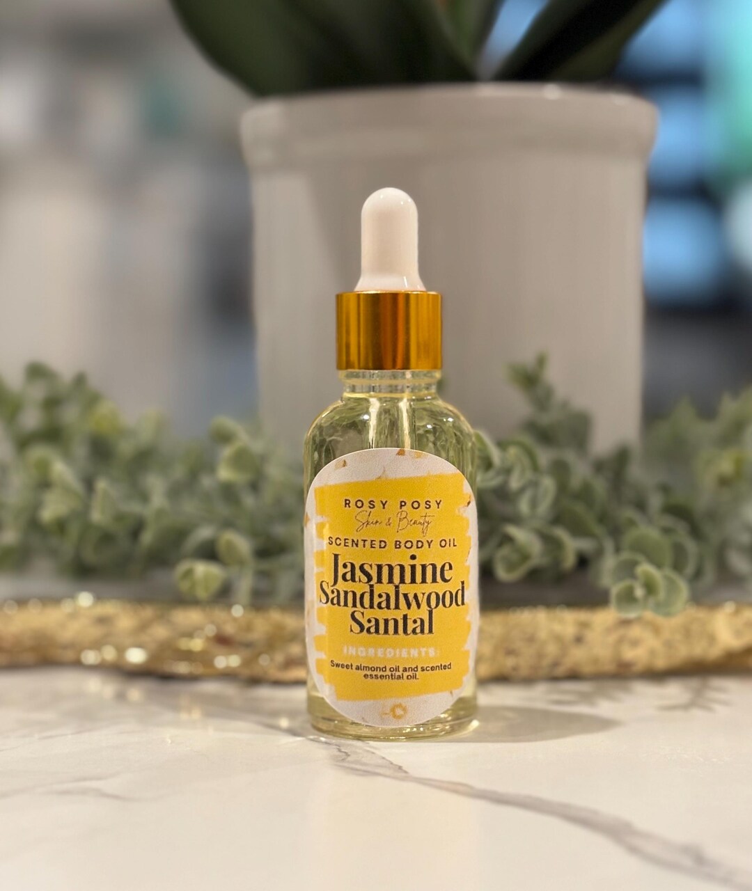 Jasmine Sandalwood Santal Body Oil- 1 Oz. | Warm, Floral, Sophisticated ...