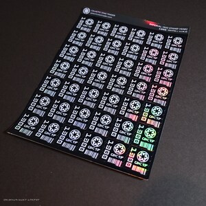 Star Wars Inspired Holographic Label Sticker Sheet / Imperial - Etsy