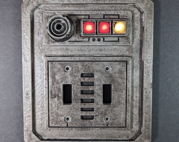 Star Wars Inspired Light Switch Cover / 2 Gang Toggle / Brushed Metal ...