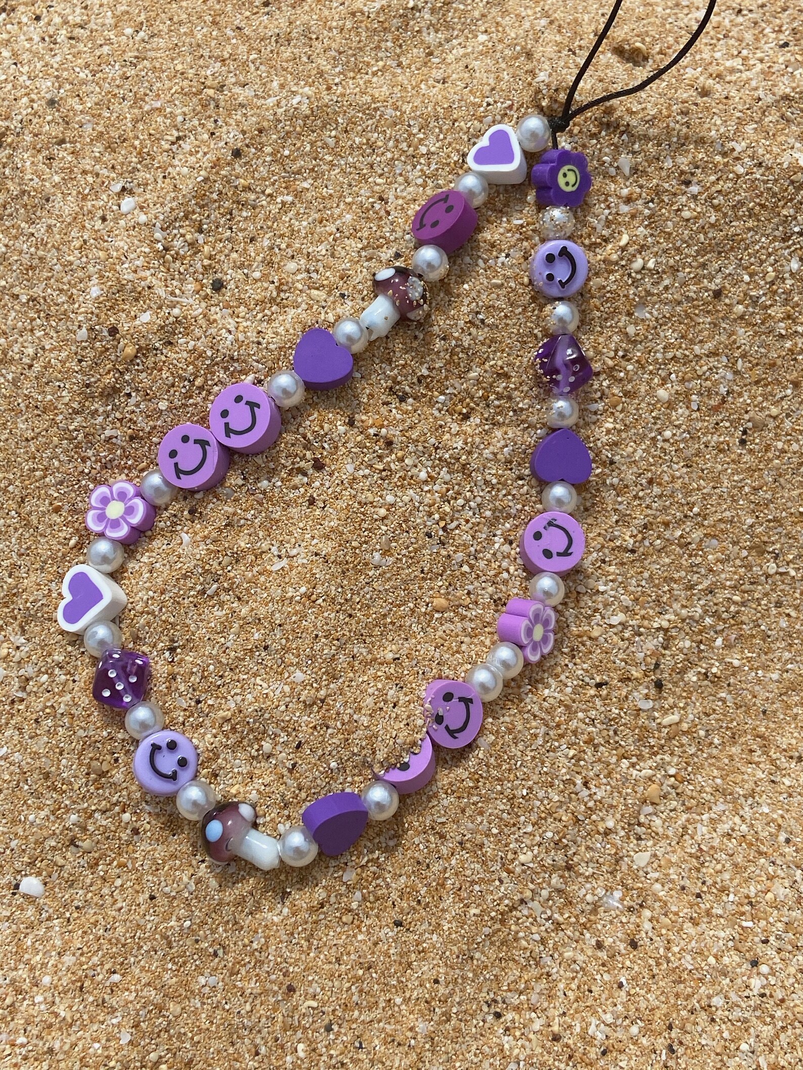 Purple Phone Chain Cell Phone Lanyard Handmade Phone Charm - Etsy UK