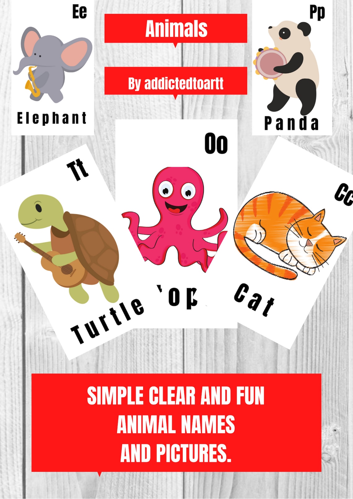 Animal Flash Cards, Printable Flash Cards, Learning Cards , Study Cards ...