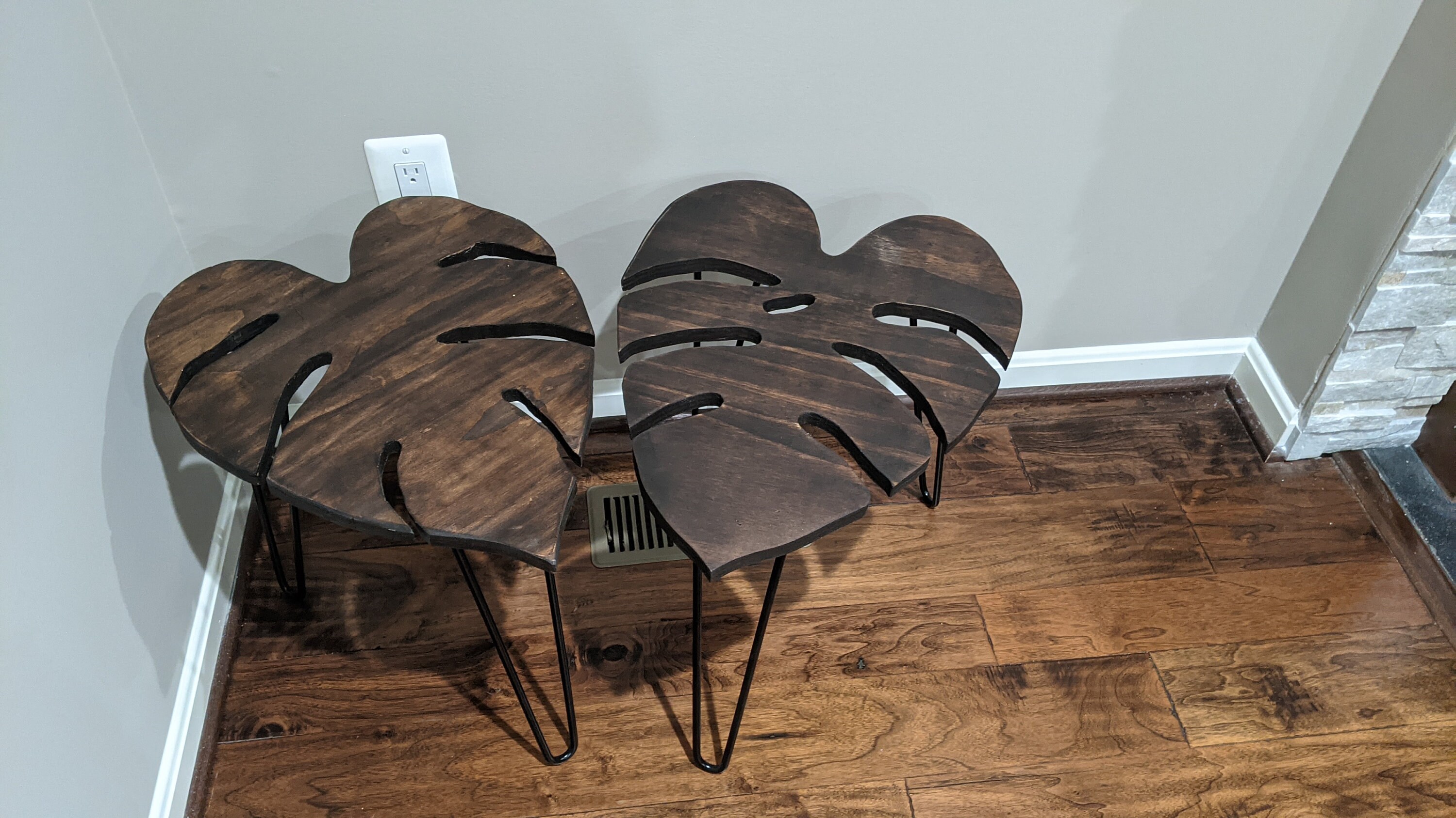 Monstera Leaf Table Plant Table Side Table Coffee Table End Table ...