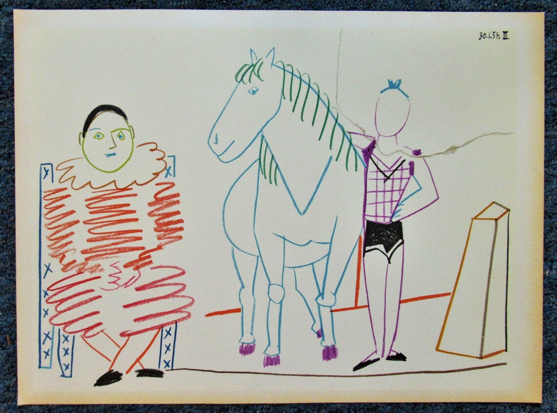 Picasso Human Comedy 4 Original Verve 29 30 Lithograph Etsy