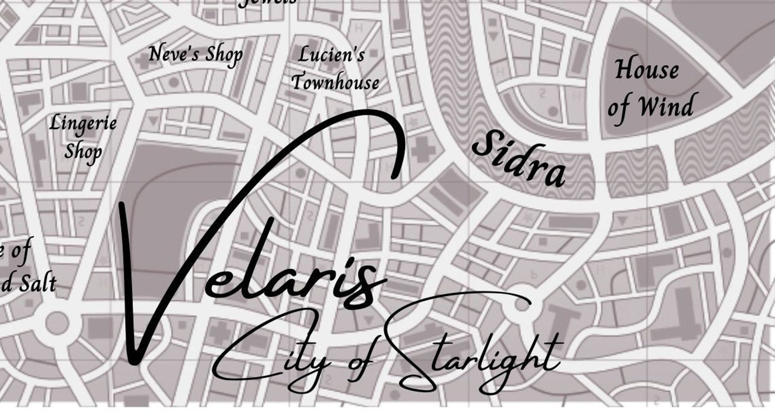 Velaris City Map / A Court of Thorns and Roses / ACOTAR / SJM - Etsy