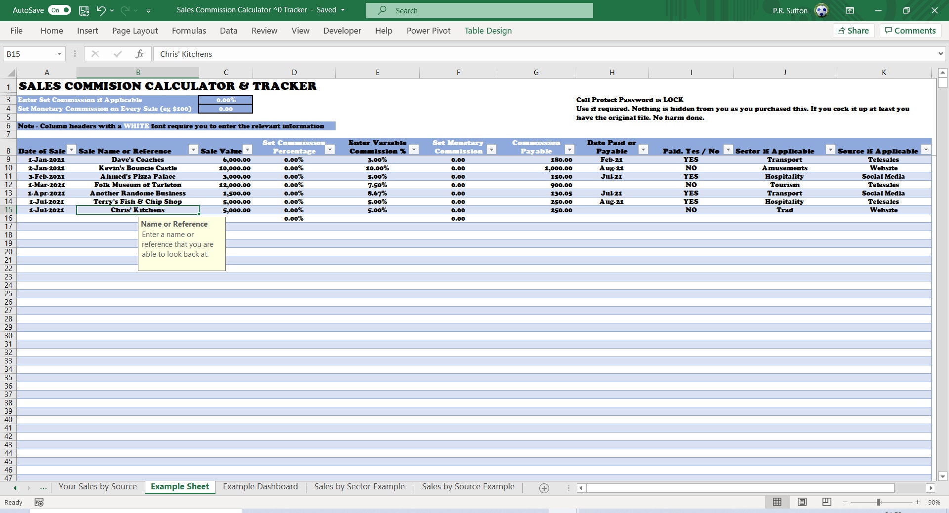 Sales Commission Calculator and Tracker - Etsy
