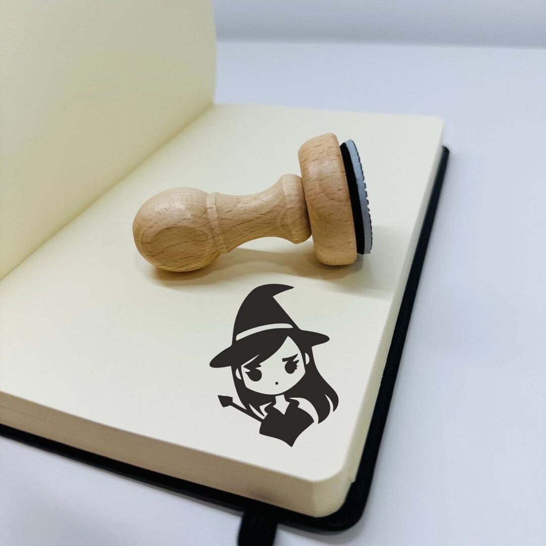 WITCH STAMP Small WITCH Stamp Small Card Stamp Witch Rubber Stamp Witch ...