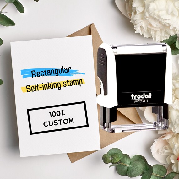 Endorsement Stamp your Custom Text Small Rectangle Stamp | Etsy